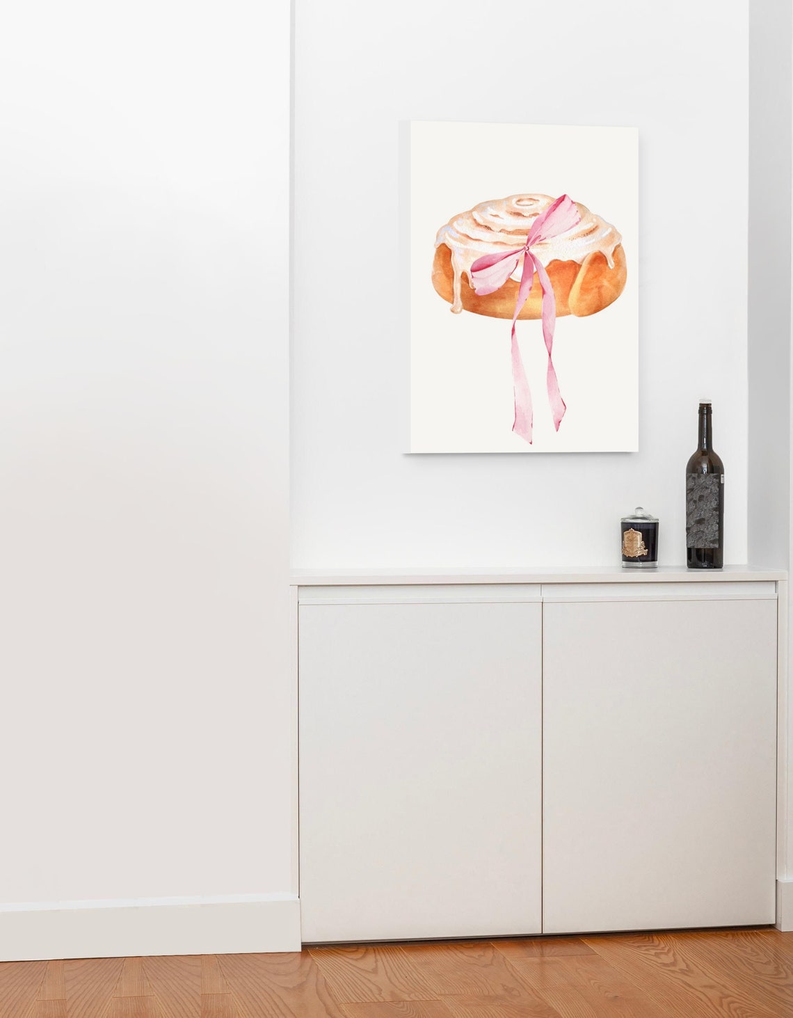 Coquette Cinnamon Roll Bow Digital Print | Trendy Art | Kitchen Decor ...