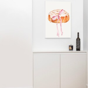 Coquette Cinnamon Roll Bow Digital Print | Trendy Art | Kitchen Decor ...