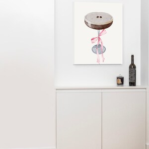 Coquette Pink Bow Espresso Martini Digital Print | Trendy Wall Art ...