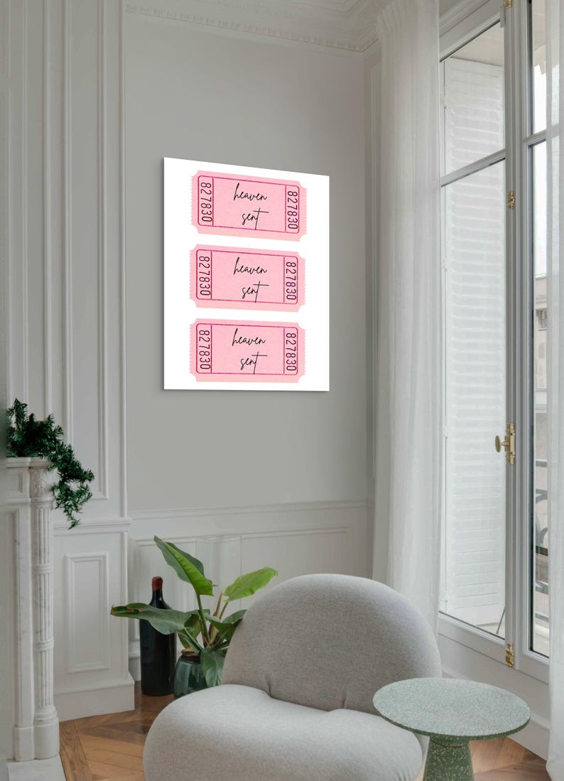 Coquette Ticket Digital Print | Trendy Art | Girly Decor | Preppy Print ...