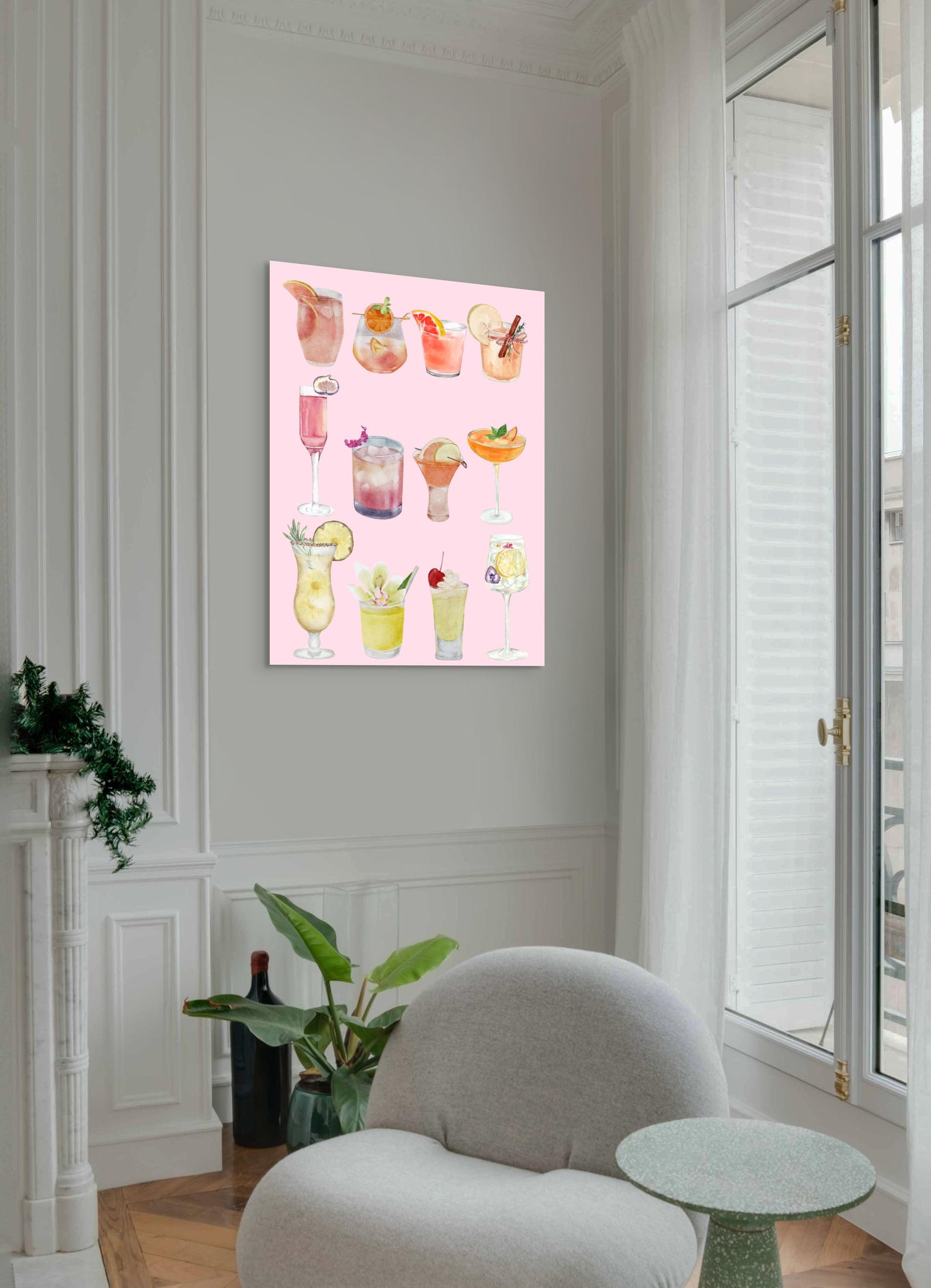 Coquette Cocktail Digital Print | Trendy Wall Art | Pretty Preppy Decor ...