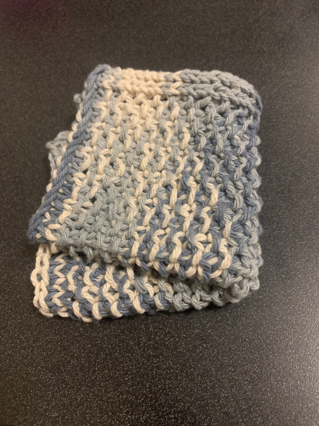 Dishcloth seed Stitch Hand Knit Cloth, Cotton, Recycled Cotton, Square ...