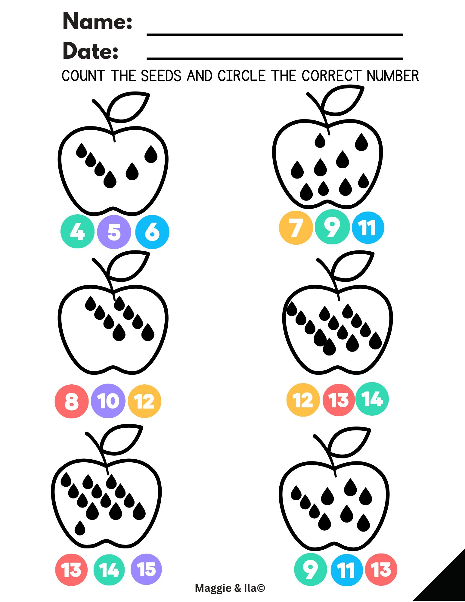 20 Printable Addition Worksheets Numbers 1-20 Counting, Ordering ...