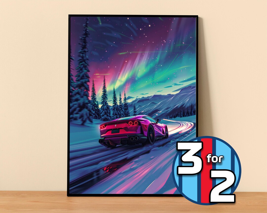 Ferrari Poster | 812 Superfast Poster #8105.0 | Ferrari Wall Decor ...