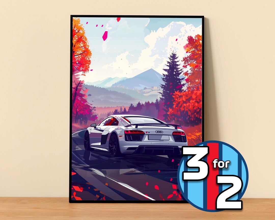 Audi Poster | R8 V10 Poster #5030.5 | Audi Wall Decor | Audi Art ...