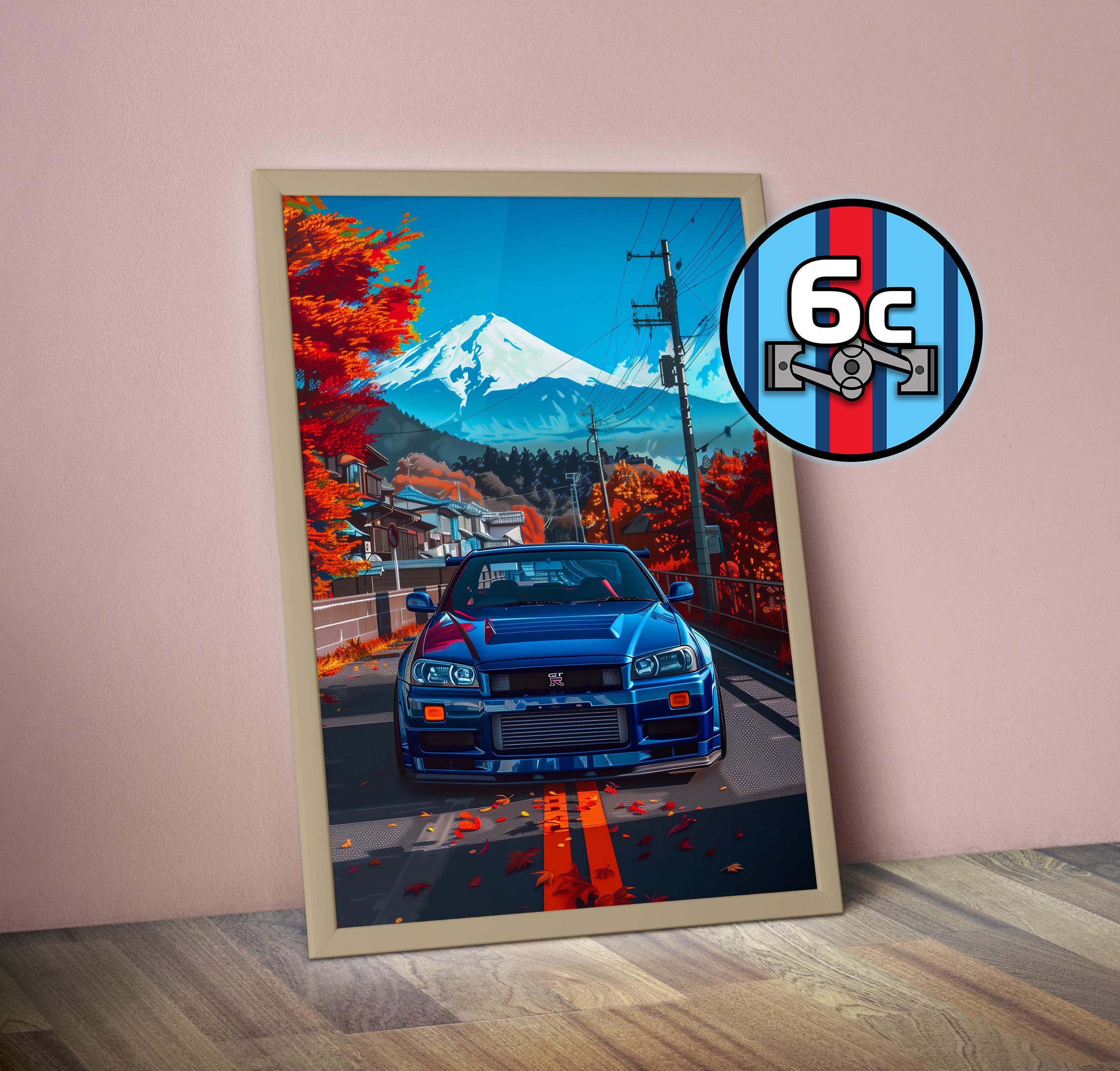 Nissan Poster | Skyline GT-R R34 Poster #5200.0 | JDM Wall Decor | JDM ...