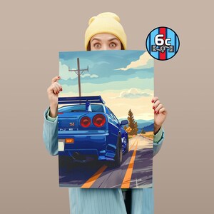 Nissan Poster | Skyline GT-R R34 Poster #5200.1 | JDM Wall Decor | JDM ...