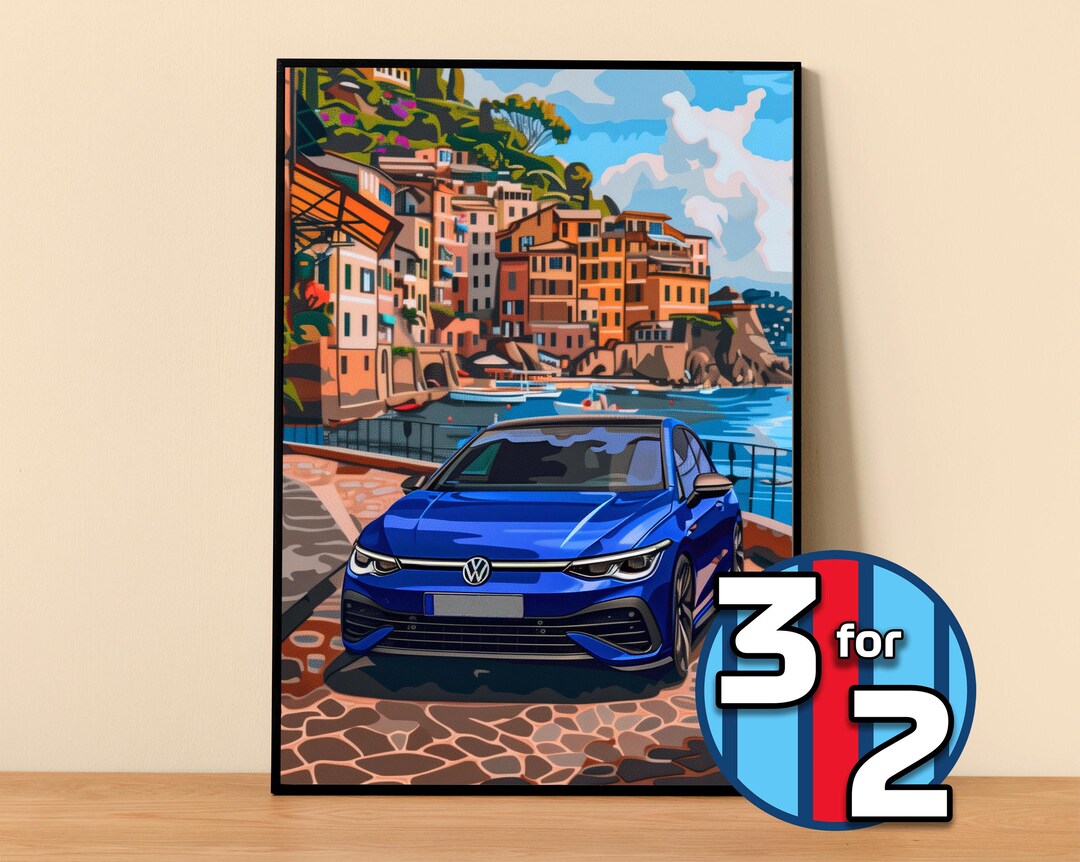 Volkswagen Poster | Golf R Poster #9020.1 | VW Wall Decor | VW Art ...