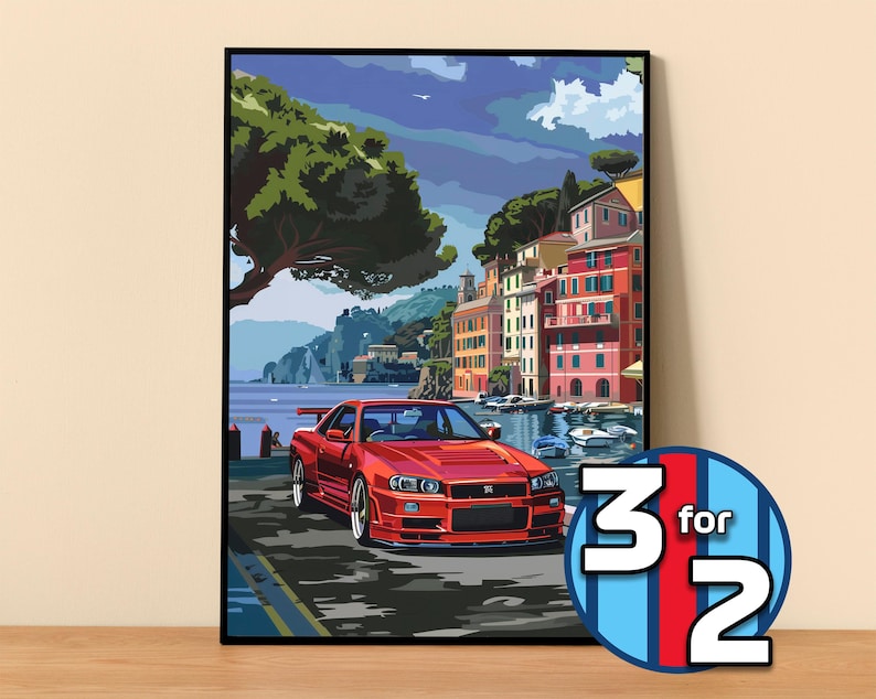 Nissan Poster | Skyline GT-R R34 Poster #9200.1 | JDM Wall Decor | JDM ...