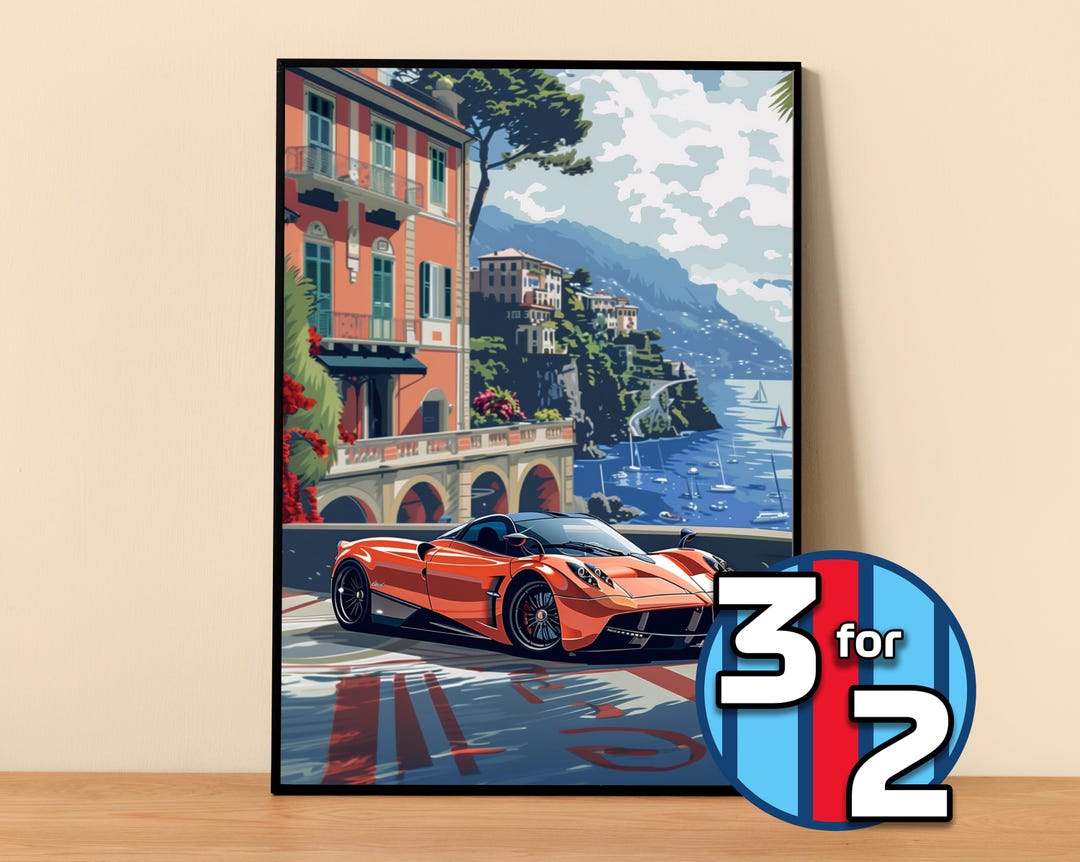 Pagani Poster | Huayra Poster #9130.0 | Pagani Wall Decor | Pagani Art ...