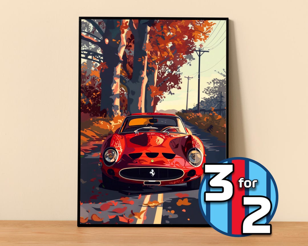 Ferrari Poster | 250 GTO Poster #5106.0 | Ferrari Wall Decor | Ferrari ...