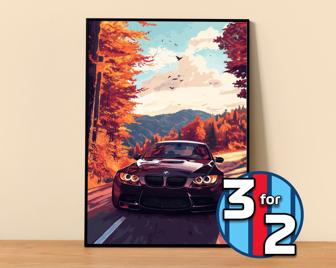 BMW Poster | M3 E92 Poster #5013.21 | BMW Wall Decor | BMW Art ...