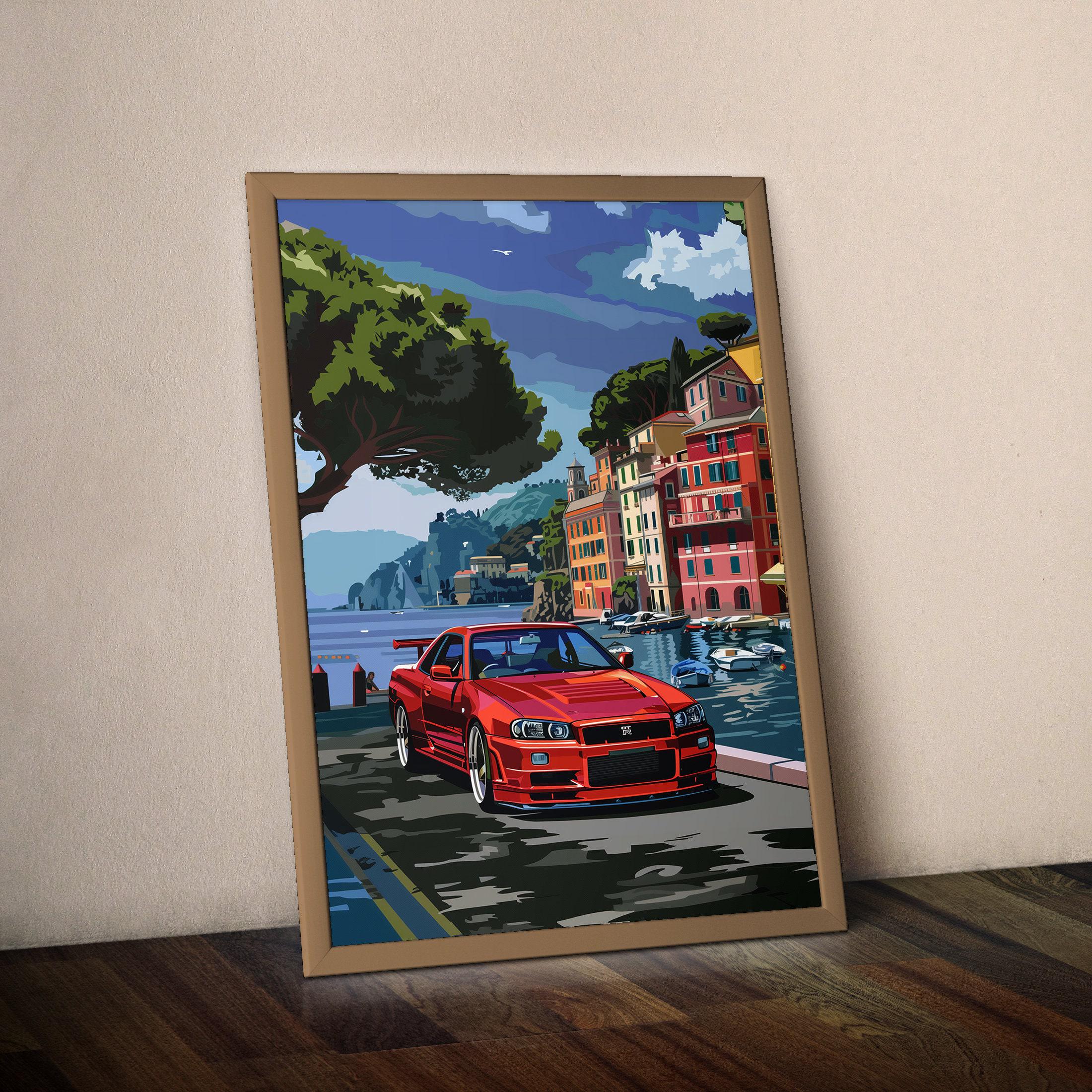 Nissan Poster | Skyline GT-R R34 Poster #9200.1 | JDM Wall Decor | JDM ...