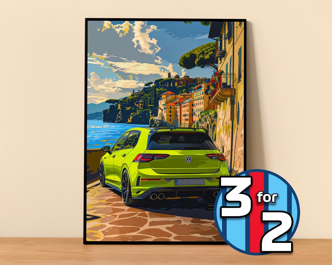Volkswagen Poster | Golf R Poster #9020.0 | VW Wall Decor | VW Art ...