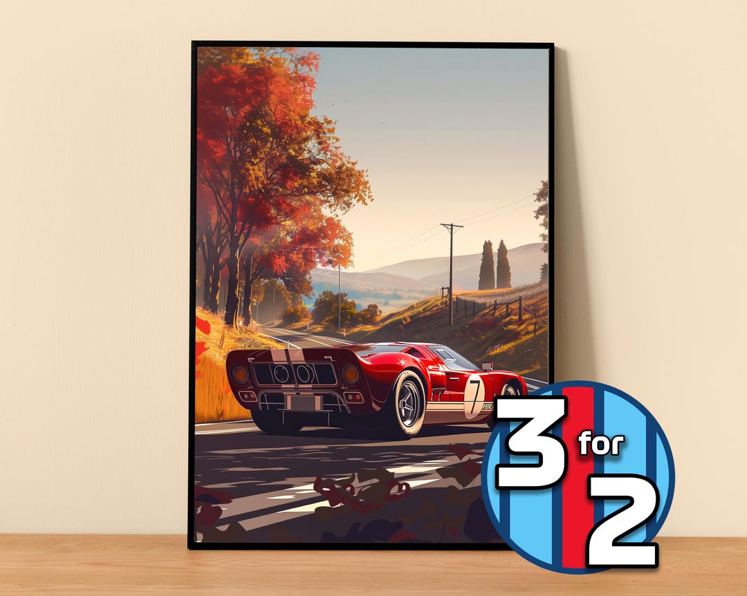 Ford Poster | Ford GT40 Poster #5300.3 | Ford Wall Decor | Ford Art ...