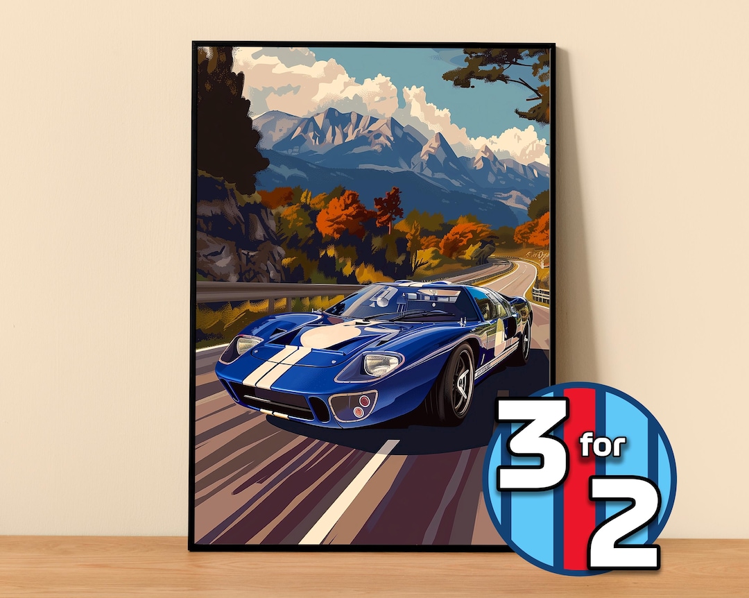 Ford Poster | Ford GT40 Poster #5300.5 | Ford Wall Decor | Ford Art ...