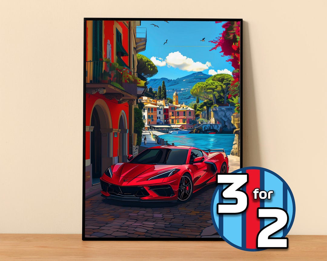 Chevrolet Poster | Corvette Stingray C8 Poster #9320.2 | Corvette Wall ...