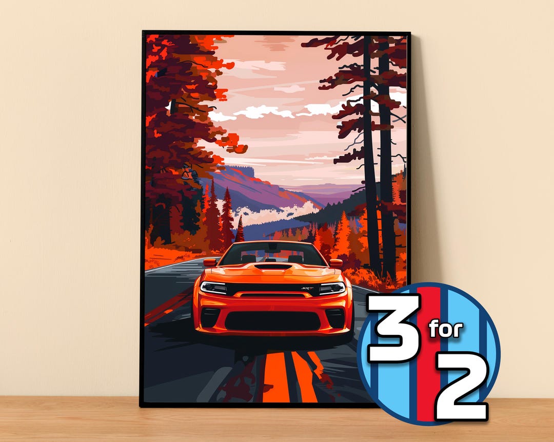 Dodge Poster | Charger SRT Hellcat Poster #5312.0 | Dodge Wall Decor ...