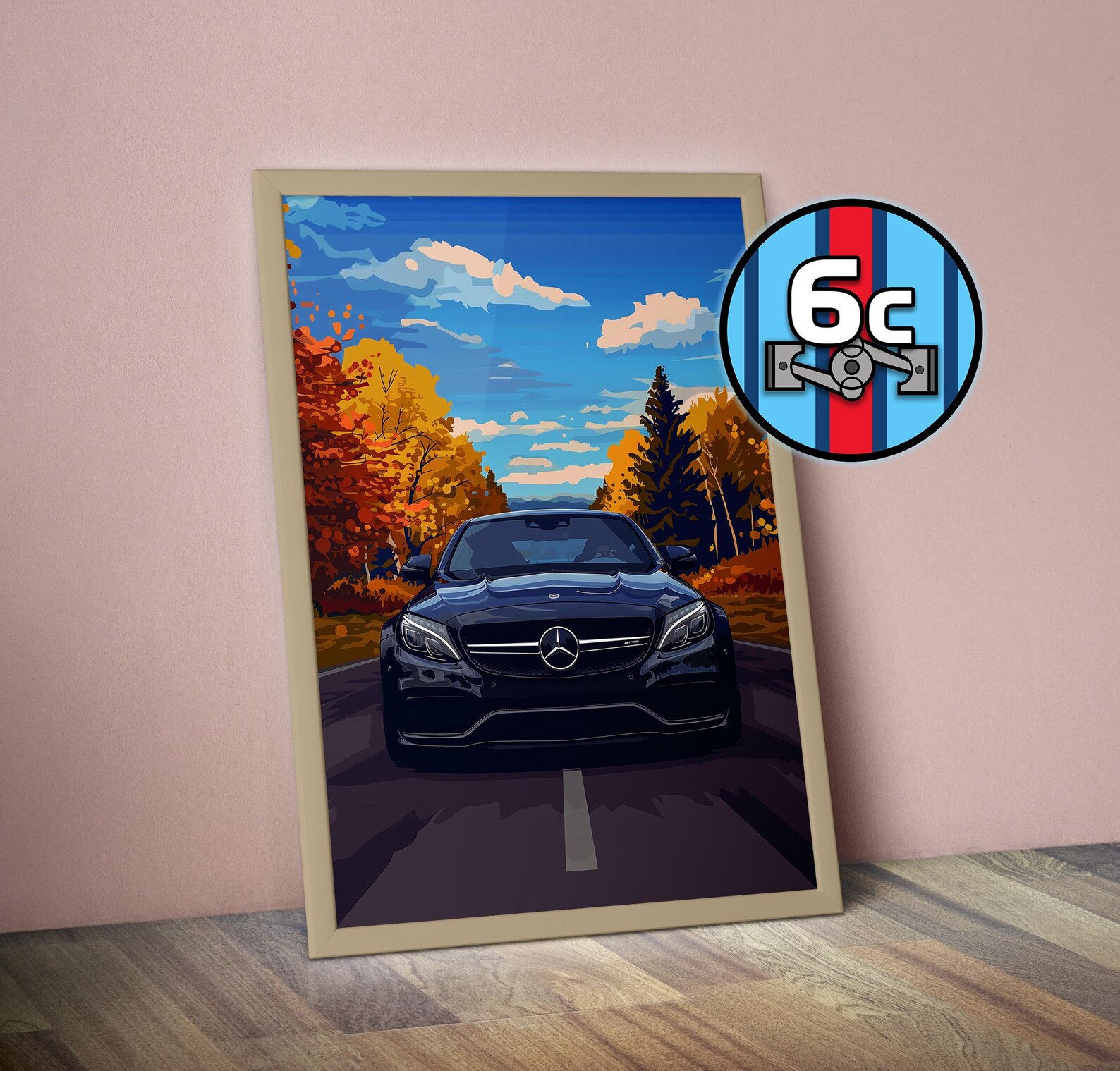 Mercedes Poster | C63 S AMG Poster #5001.4 | Mercedes Wall Decor ...