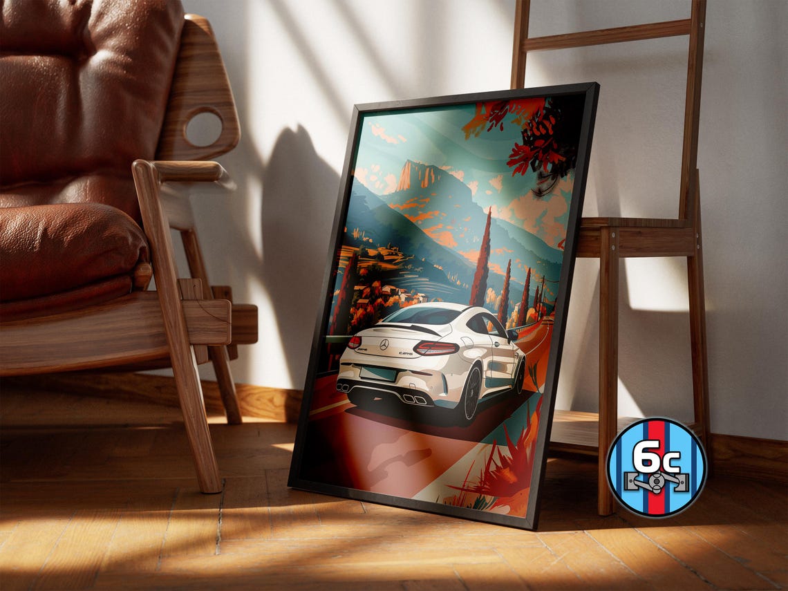 Mercedes Poster C63 S AMG Poster 5001.6 Mercedes Wall Decor Mercedes ...