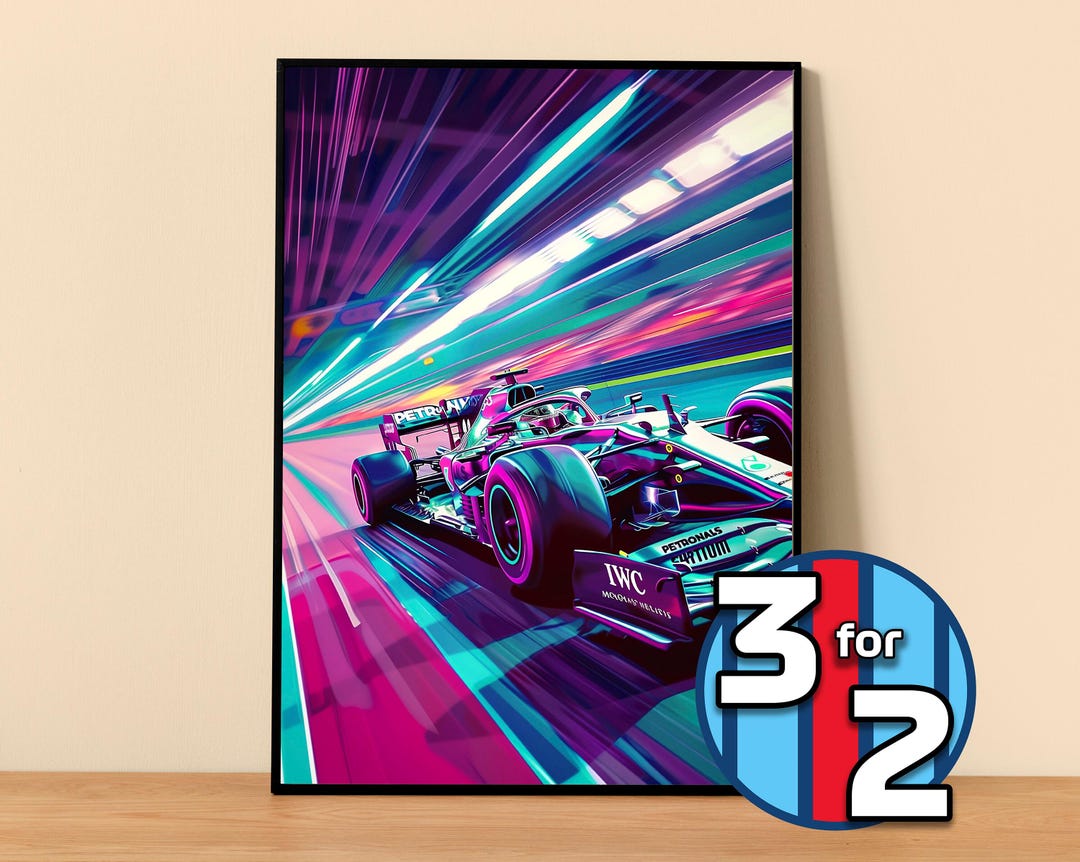 Mercedes AMG F1 Poster #F1203 | Mercedes AMG Petronas Print | F1 Poster ...