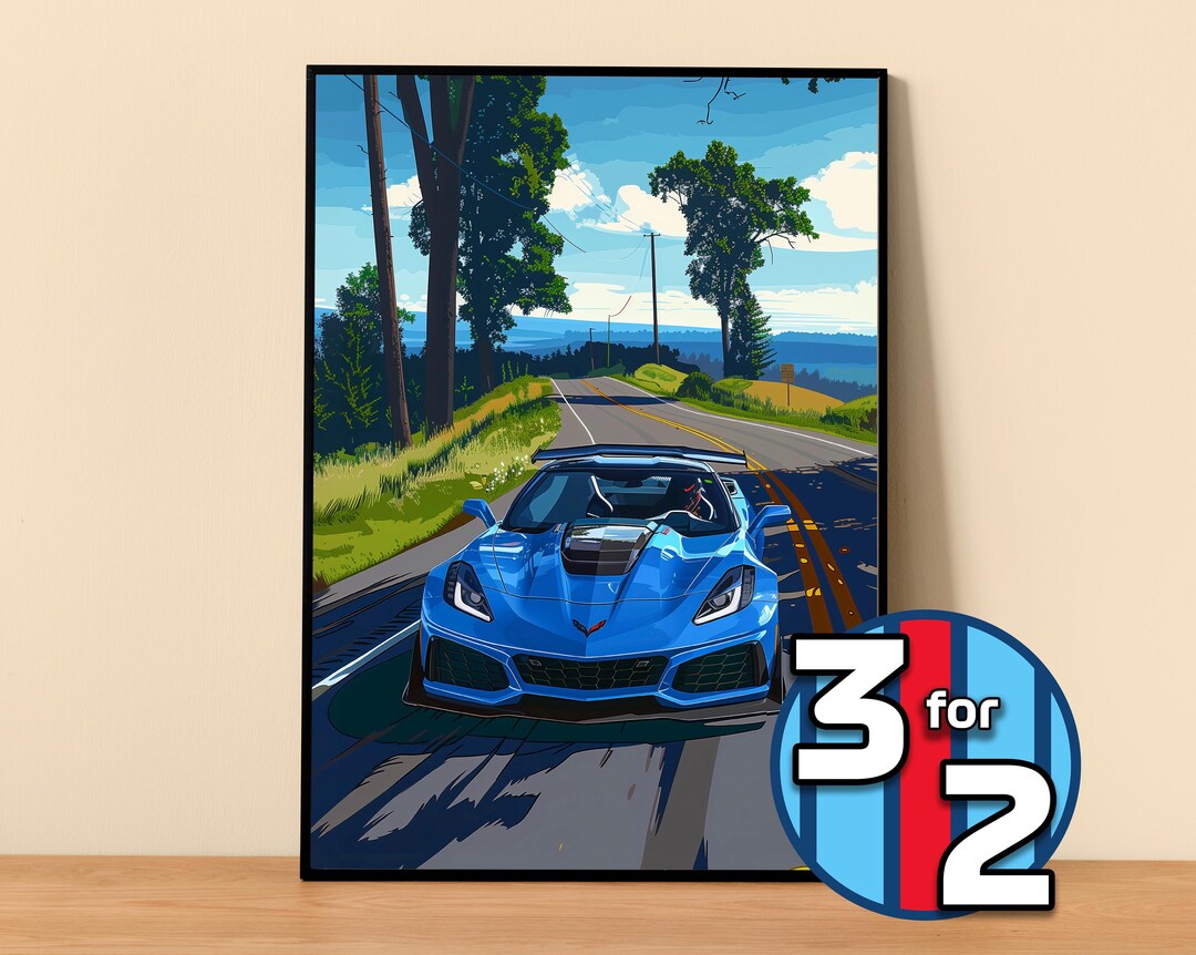 Chevrolet Poster | Corvette ZR1 C7 Poster #5320.2 | Corvette Wall Decor ...