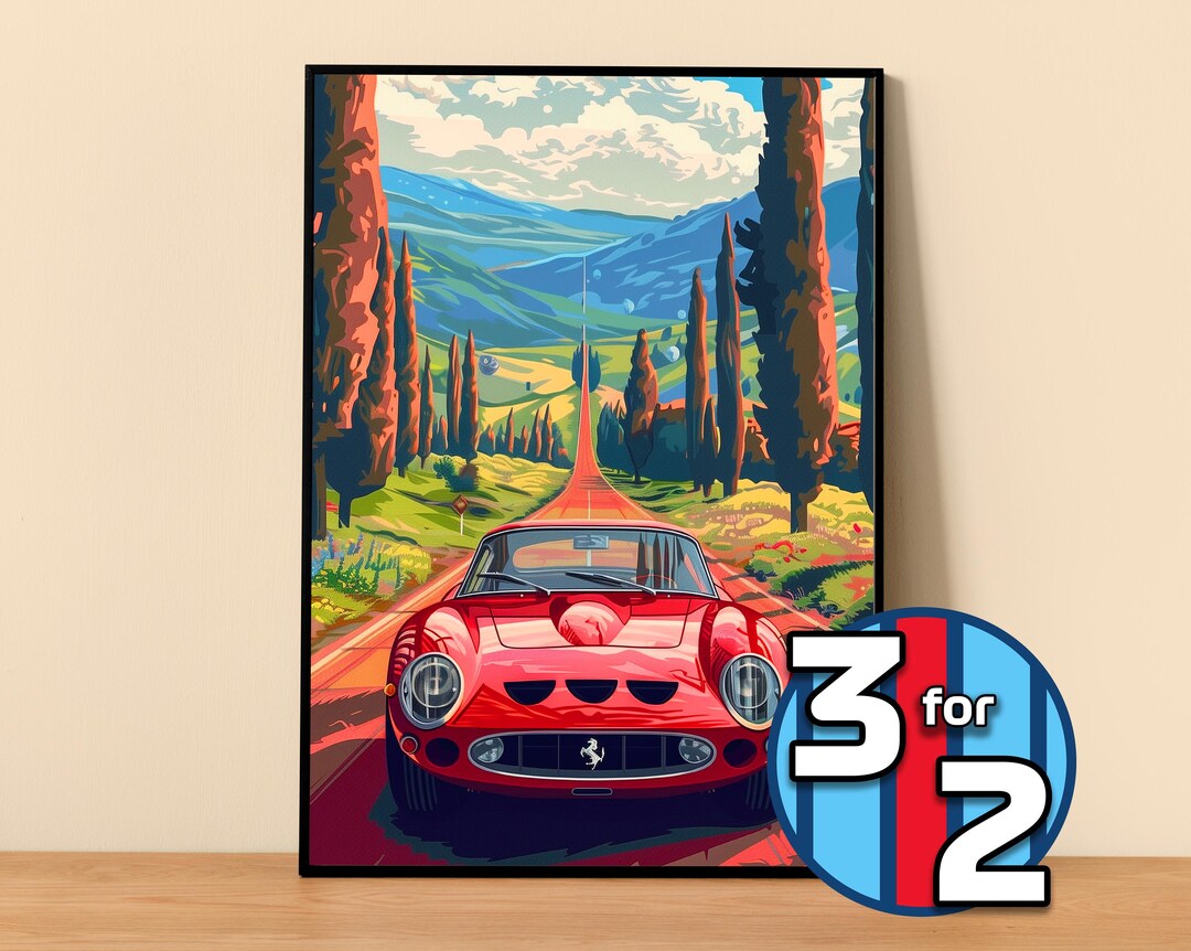Ferrari Poster | 250 GTO Poster #5106.2 | Ferrari Wall Decor | Ferrari ...