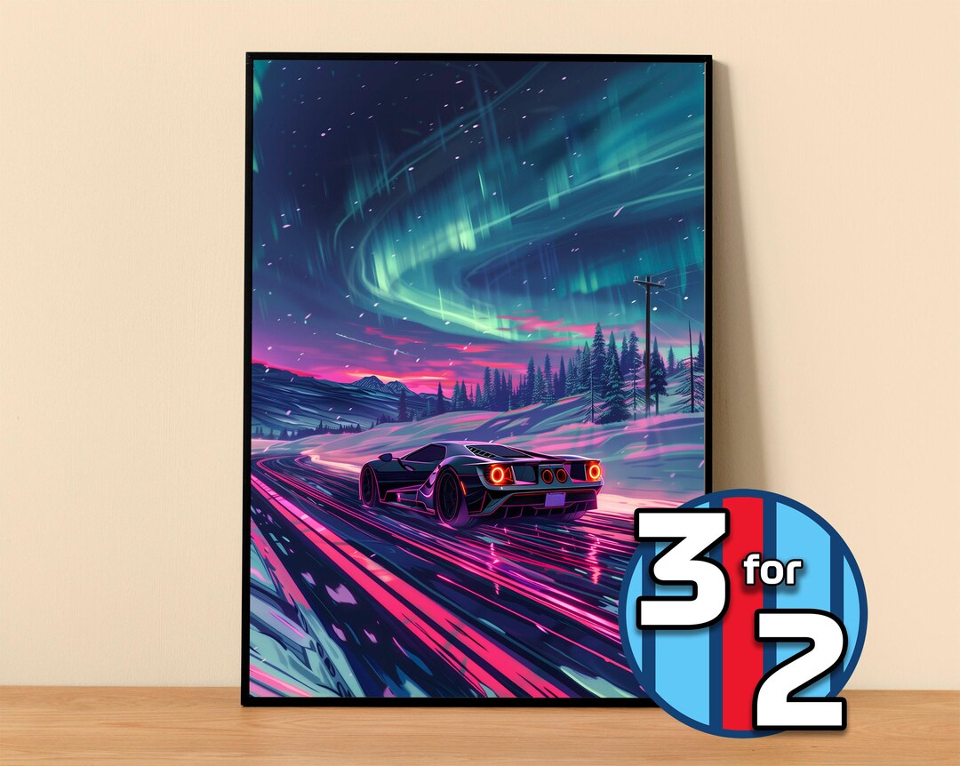 Ford Poster | Ford GT Poster #8300.0 | Ford Wall Decor | Ford Art ...