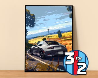 Mazda Miata MX-5 Inspired JDM Poster - Etsy