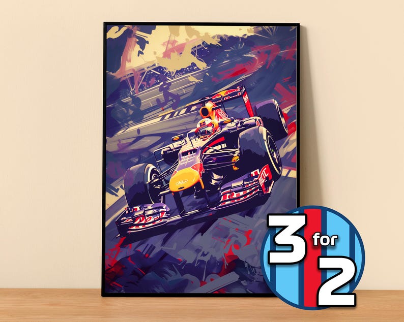 Red Bull F1 Poster #F1120 | Red Bull Racing Print | F1 Poster | Formula ...