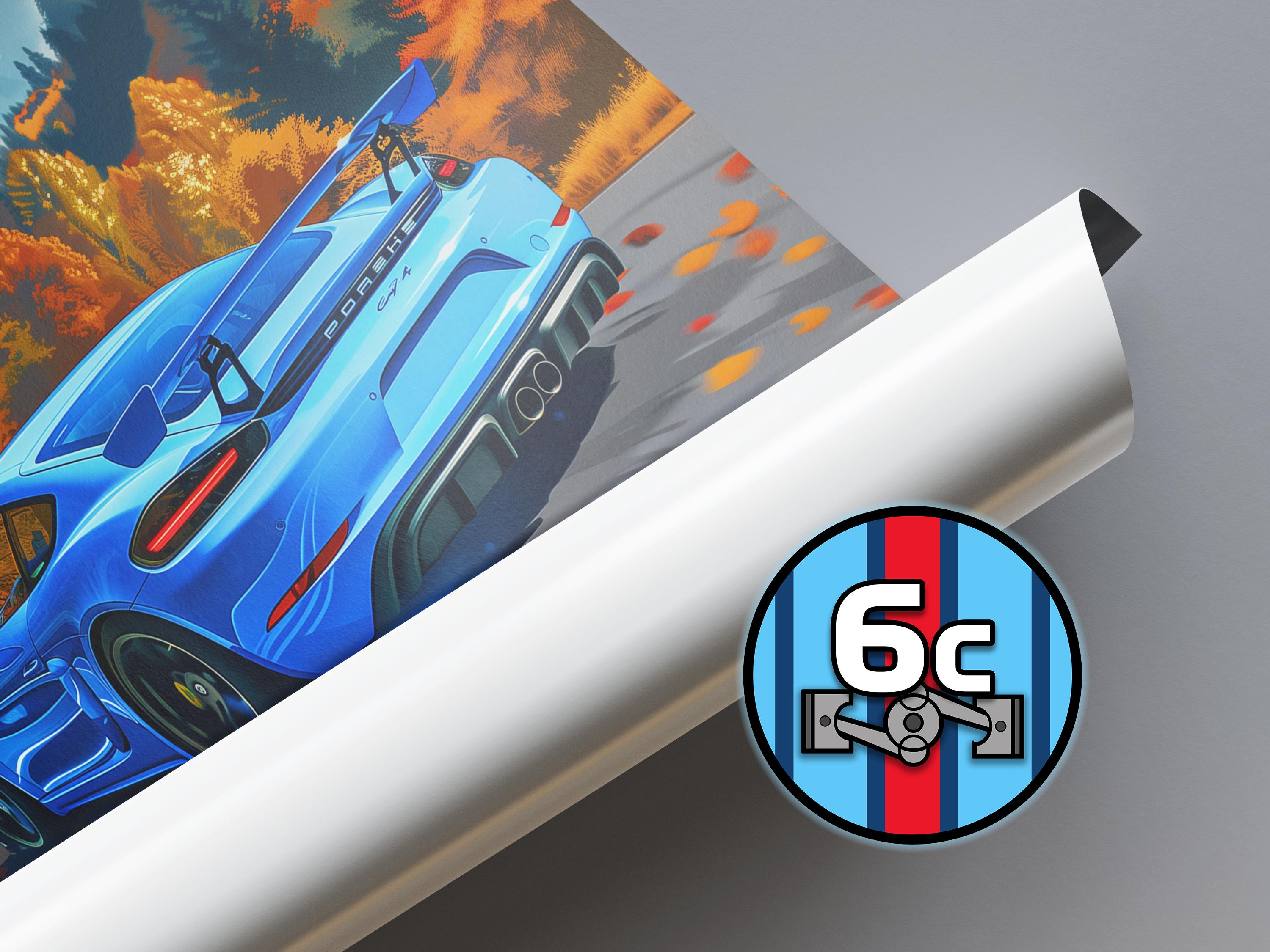 Porsche Poster | 718 Cayman GT4 Poster #5092.1 | Porsche Wall Decor ...