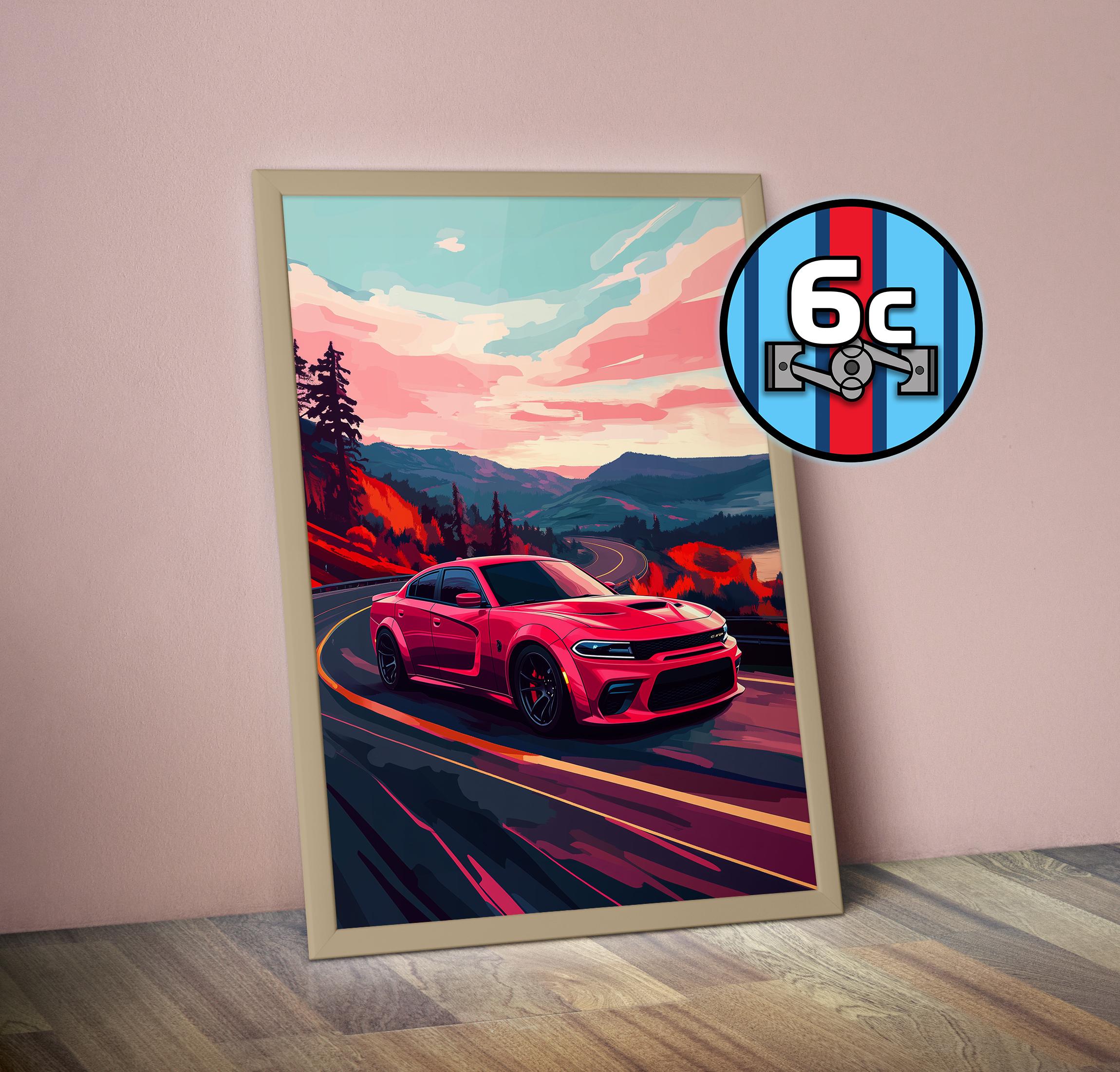 Dodge Poster | Charger SRT Hellcat Poster #5312.3 | Dodge Wall Decor ...