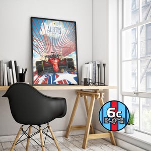 Ferrari Poster Print | United States GP 2023 Austin Print | F1 Poster ...