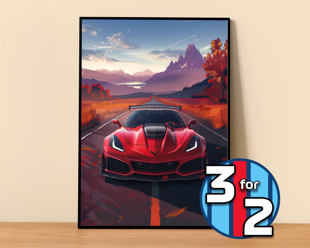 Chevrolet Poster Corvette ZR1 C7 Poster 5320.3 Corvette Wall Decor ...