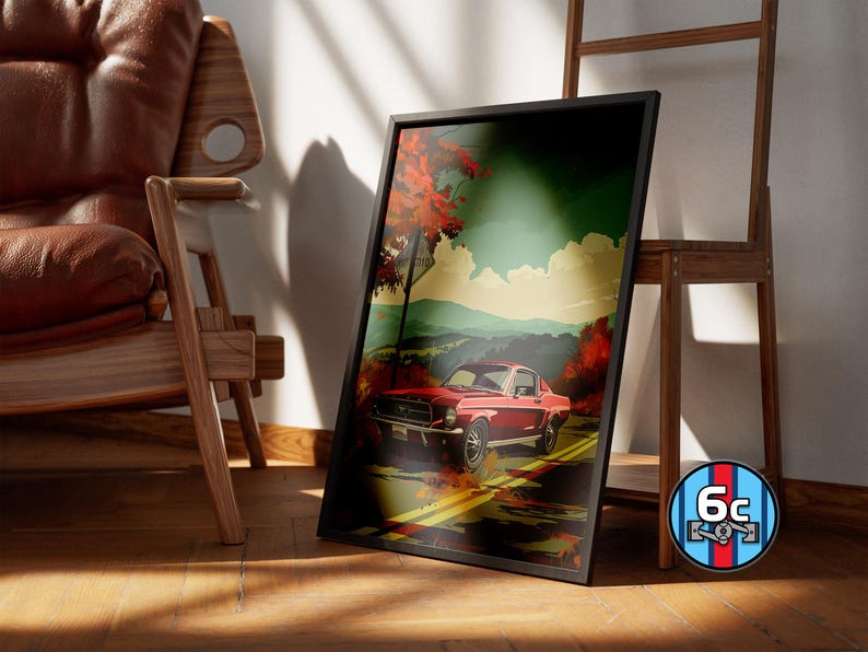 Ford Poster | Mustang Fastback Poster #5301.0 | Ford Wall Decor | Ford ...