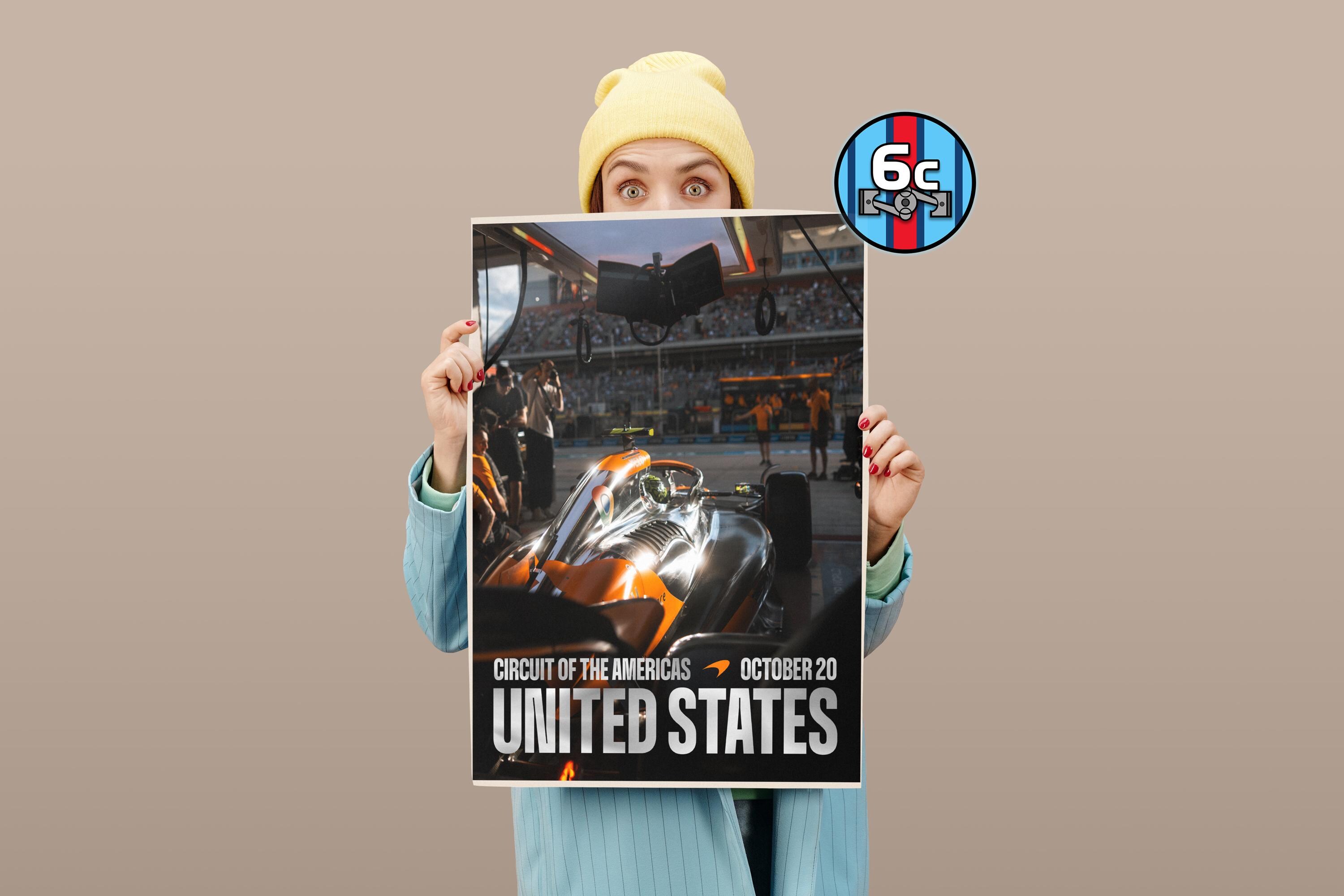Mclaren F1 Poster Print | United States GP 2024 Austin Print | F1 ...