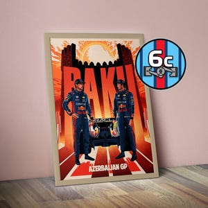 Red Bull F1 Poster Print | Azerbaijan GP 2023 Baku Poster | F1 Poster ...