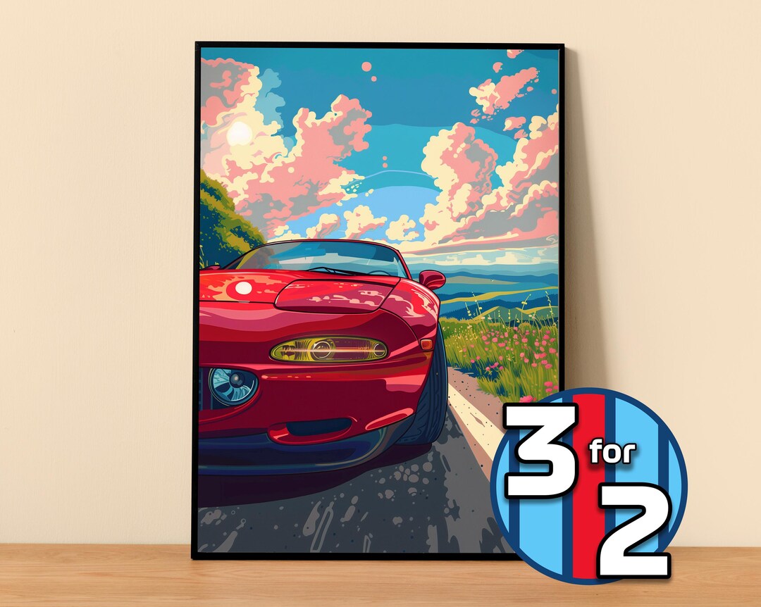 Mazda Poster | Miata MX-5 NA Poster #5251.2 | JDM Wall Decor | Jdm Art ...