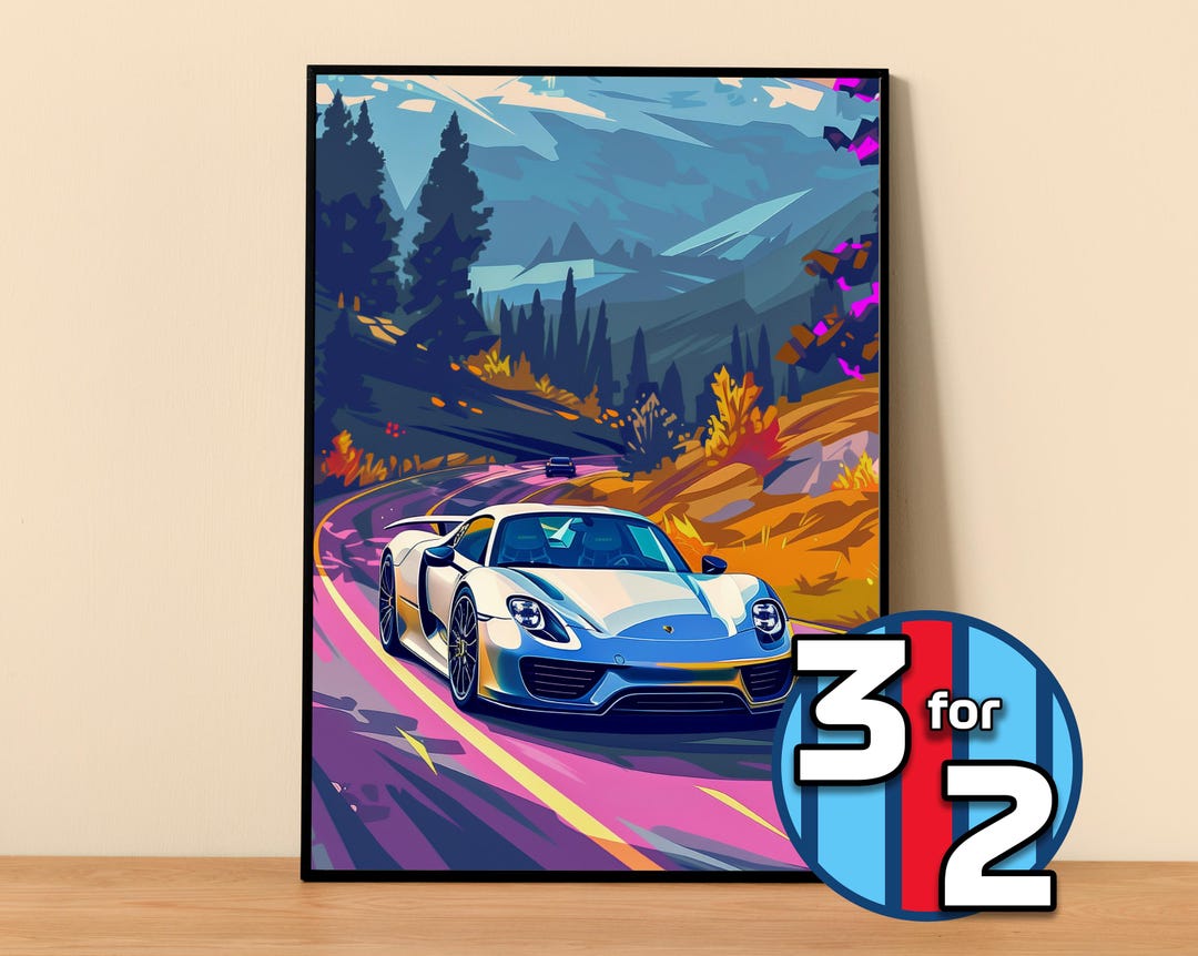 Porsche Poster | 918 Spyder Poster #5093.0 | Porsche Wall Decor ...