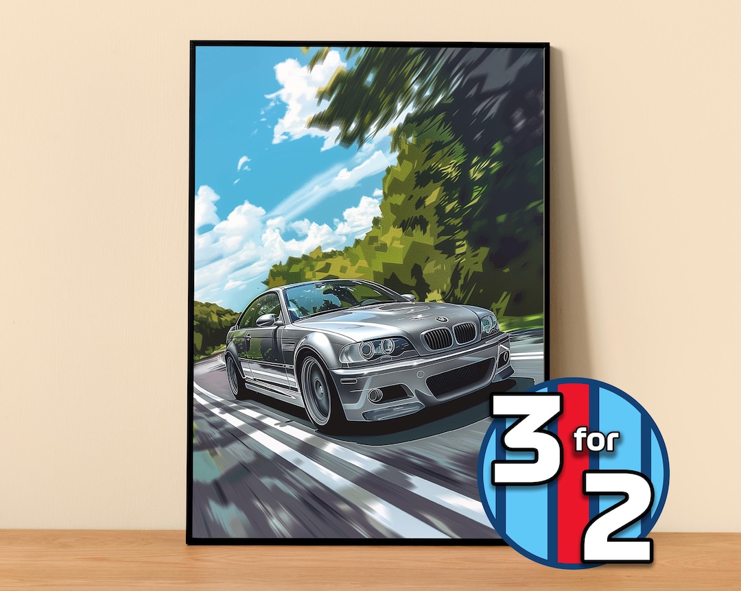 BMW Poster | M3 E46 Poster #5013.20 | BMW Wall Decor | BMW Art ...