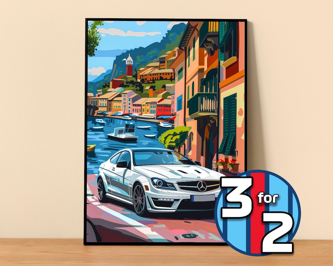Mercedes Poster | C63 Kompressor AMG Poster #9001.2 | Mercedes Wall ...