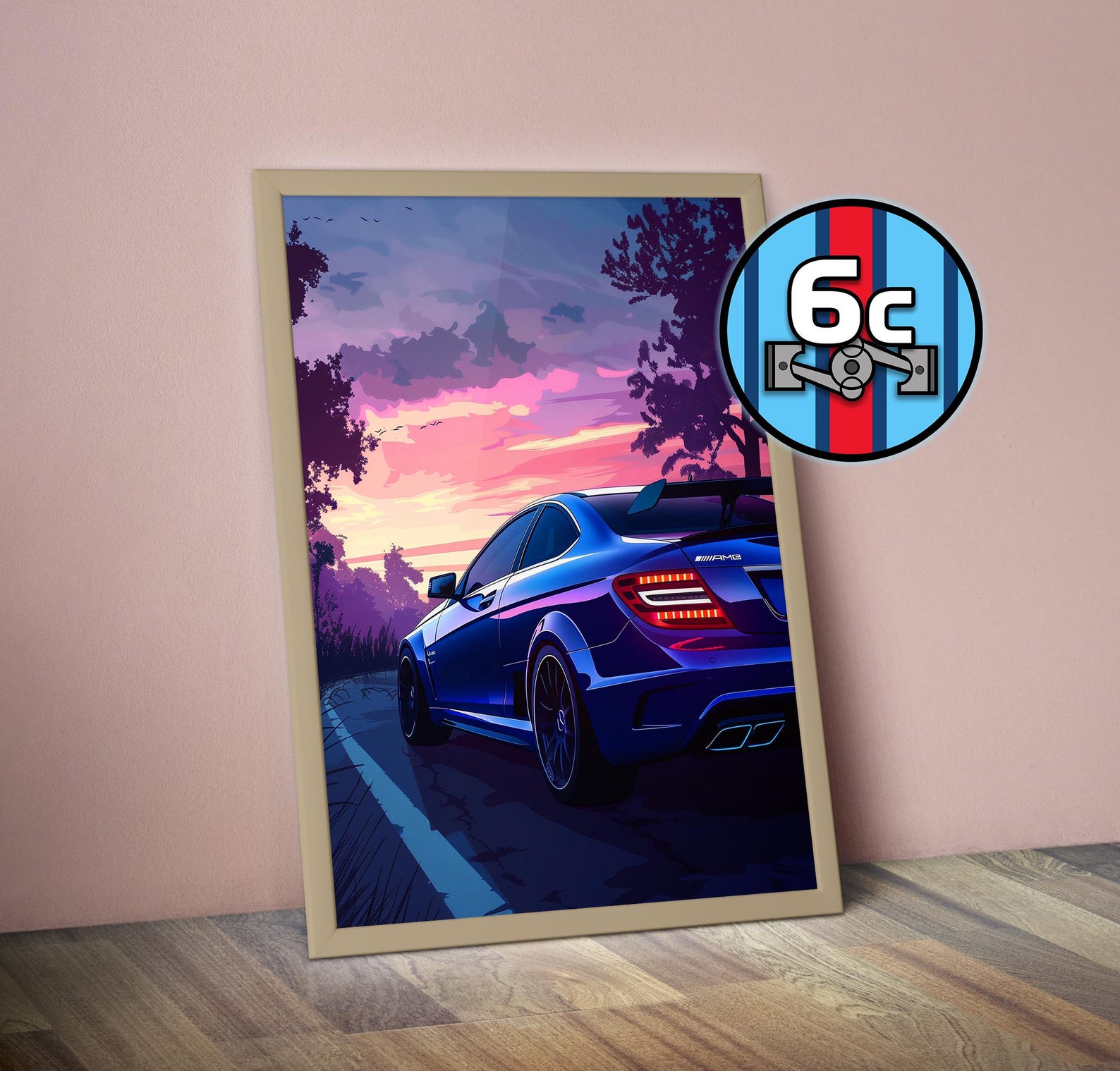 Mercedes Poster | C63 Kompressor AMG Poster #5001.3 | Mercedes Wall ...