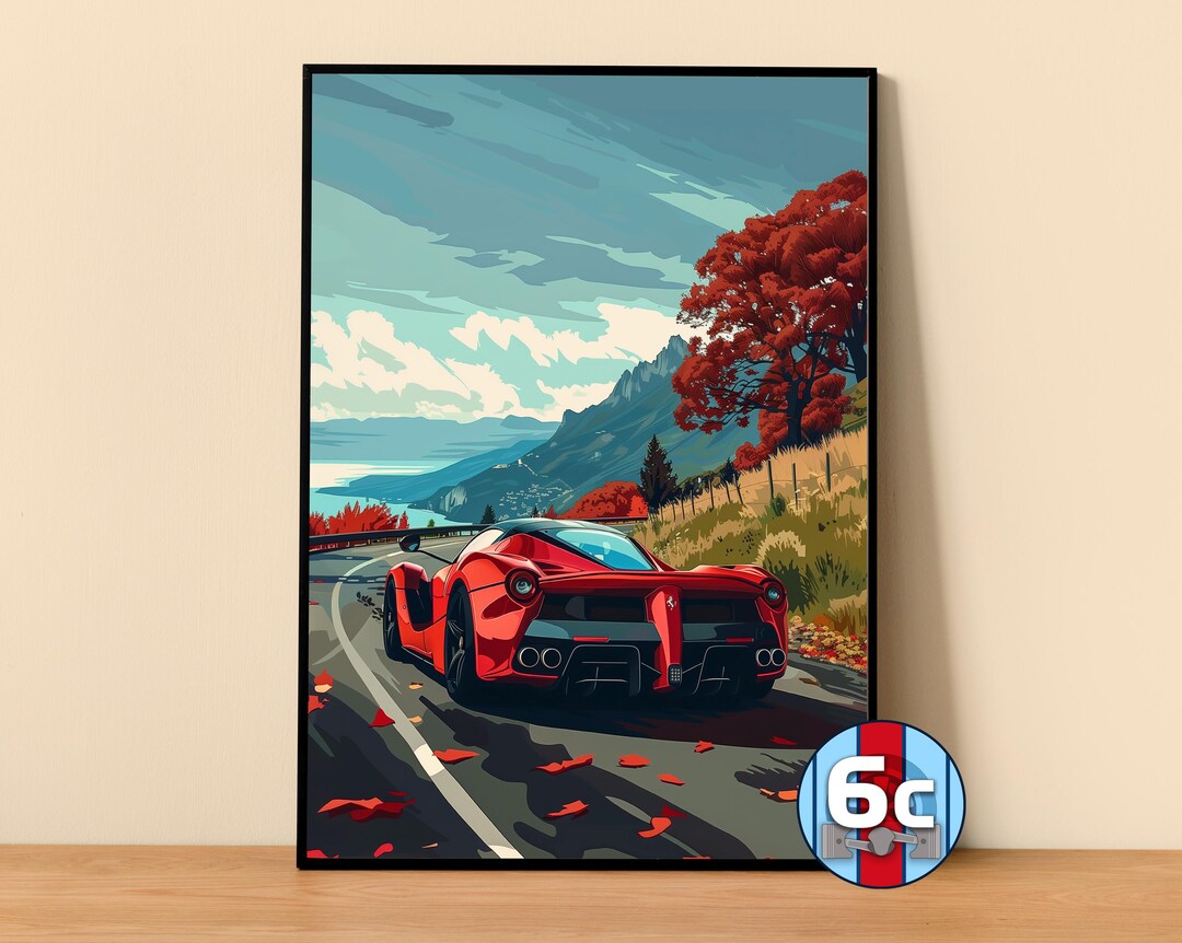 Ferrari Poster | Laferrari Poster #5100.1 | Ferrari Wall Decor ...