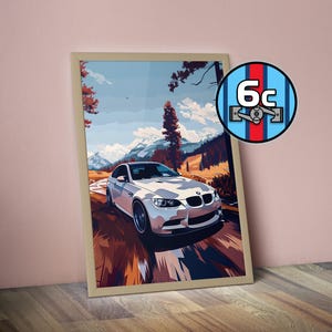 BMW Poster | M3 E92 Poster #5013.23 | BMW Wall Decor | BMW Art ...