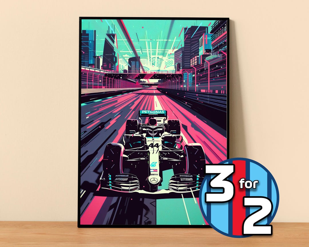Mercedes AMG F1 Poster #F1204 | Mercedes AMG Petronas Print | F1 Poster ...