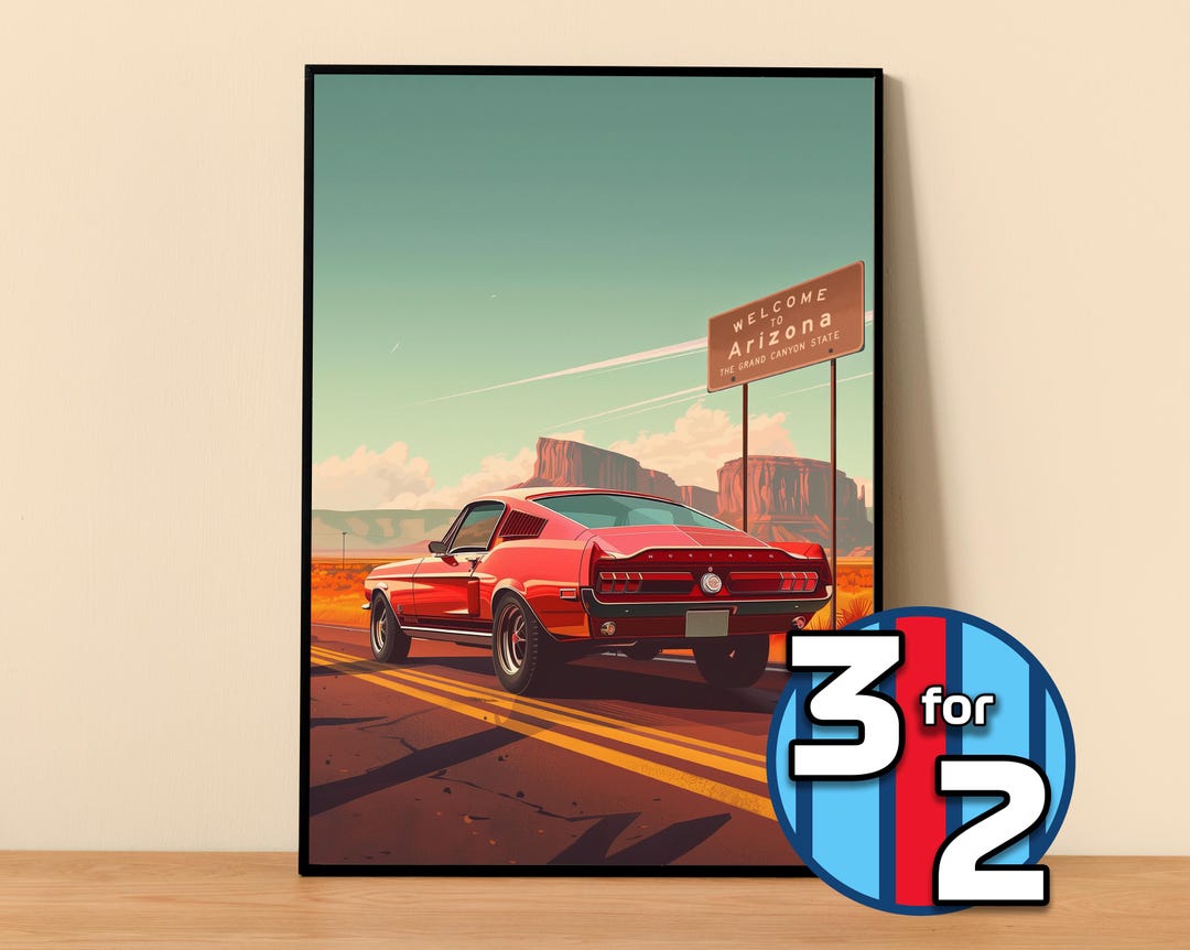 Ford Poster | Mustang Fastback Poster #5301.2 | Ford Wall Decor | Ford ...