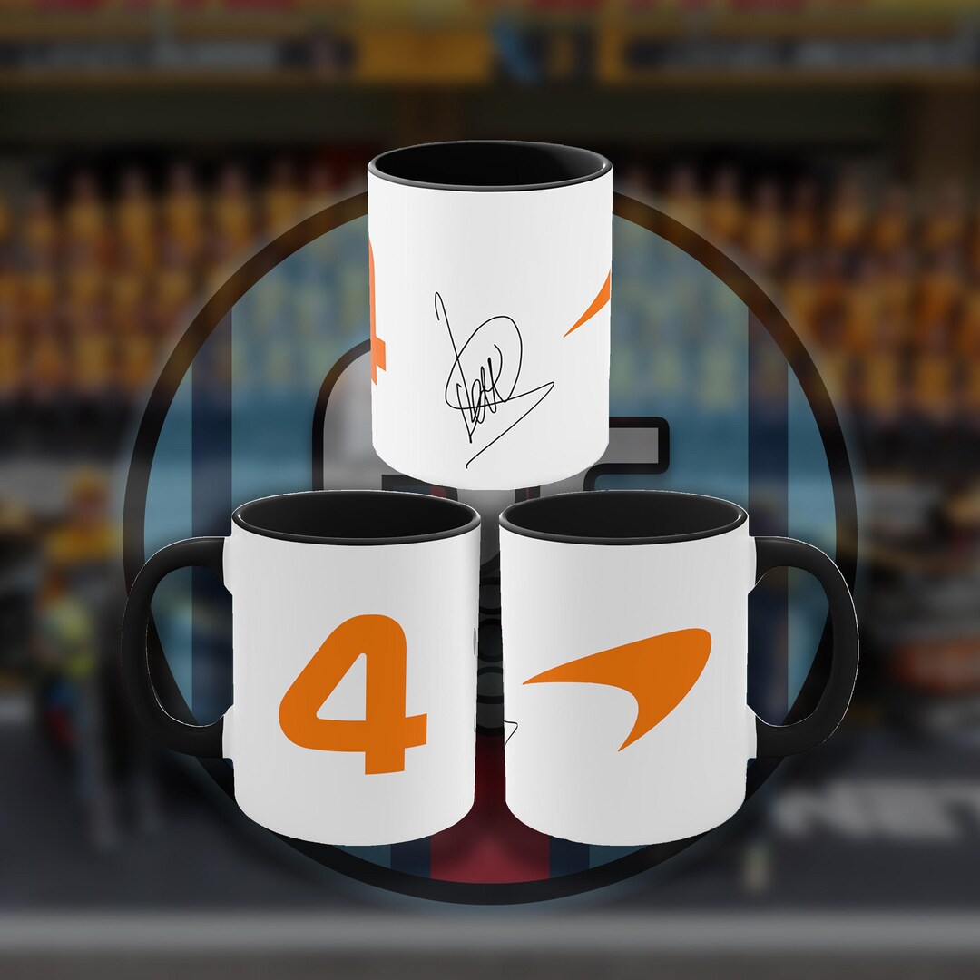 Lando Norris Mug 11oz White-black | Norris Autografh | F1 Mugs | F1 ...