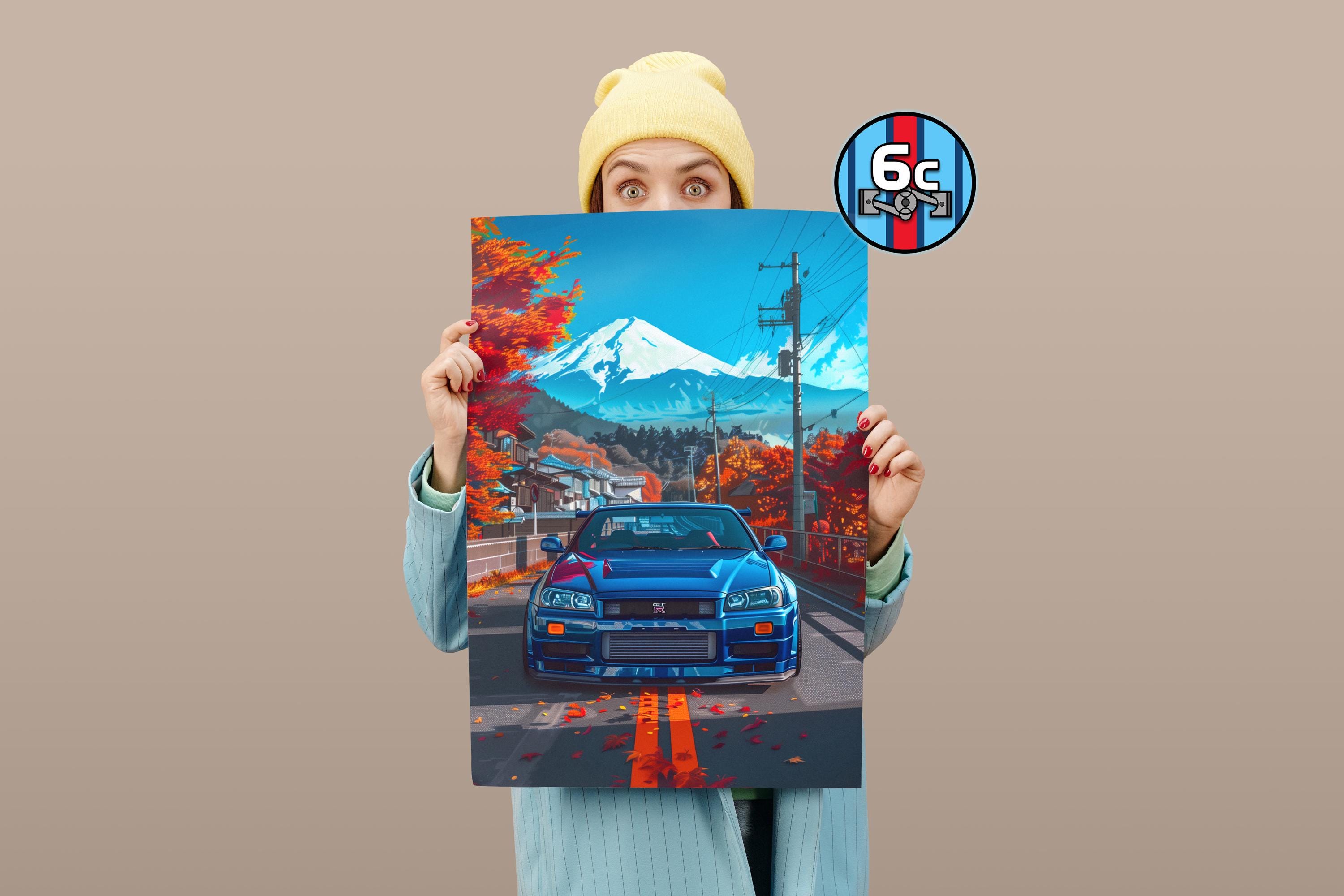 Nissan Poster | Skyline GT-R R34 Poster #5200.0 | JDM Wall Decor | JDM Art Illustration | Gift ...