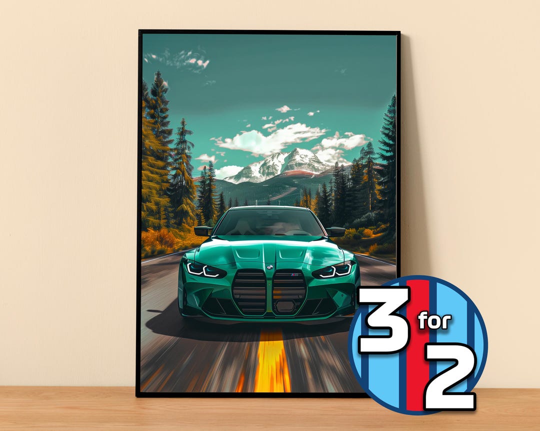 BMW Poster | M3 Competition G80 Poster #5013.5 | BMW Wall Decor | BMW ...