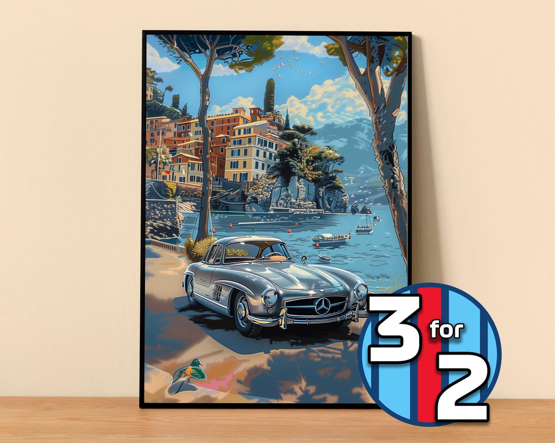 Mercedes Poster | 300SL Poster #9003.0 | Mercedes Wall Decor | Mercedes ...
